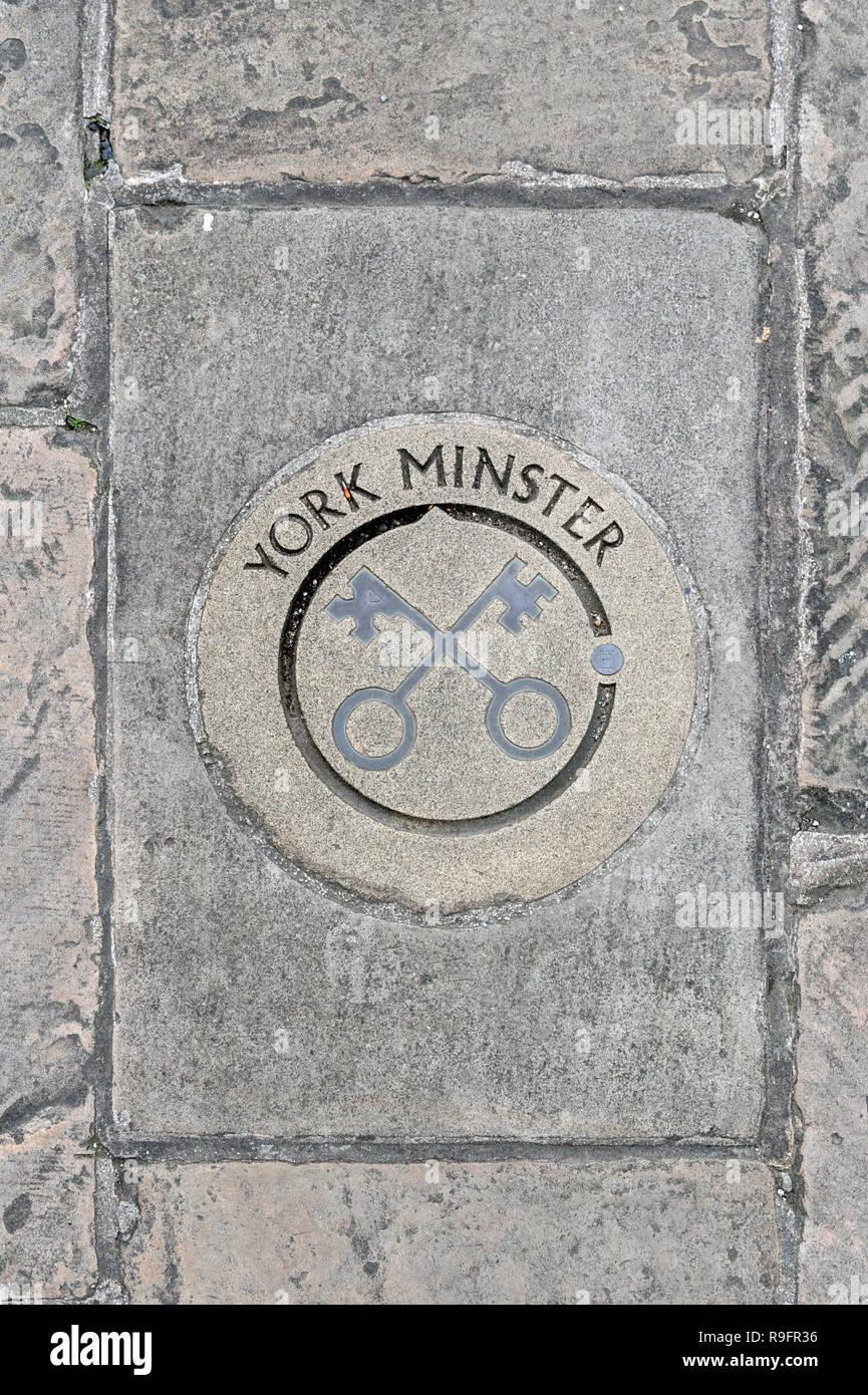 York, England - April 2018: The Crossed Keys Symbol of York Minster on ...