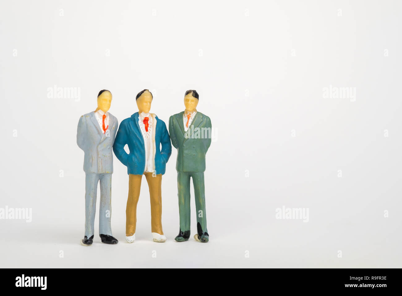 Group of figure miniature businessman or small people investor and ...