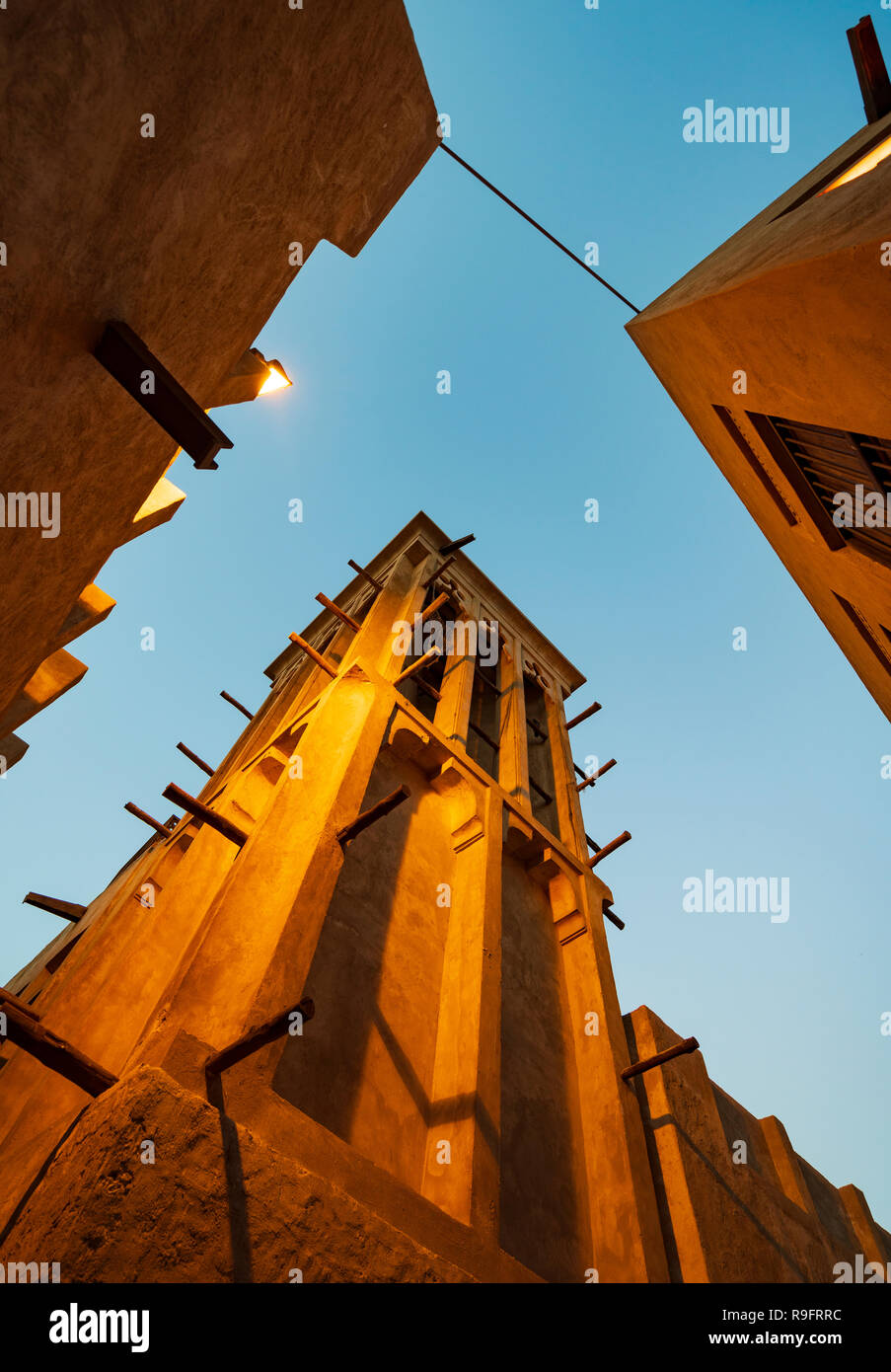 Traditional Wind Tower At Original Historic Al Fahidi District Al