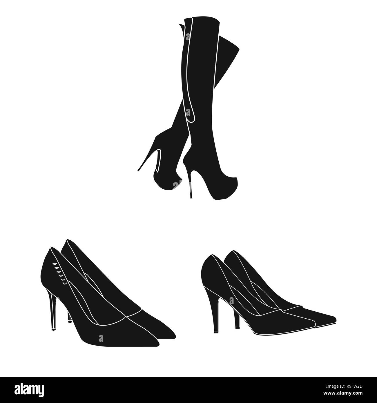 sticker,women,red,silhouette,wedding,boot,heel,high,shoes,stiletto ...