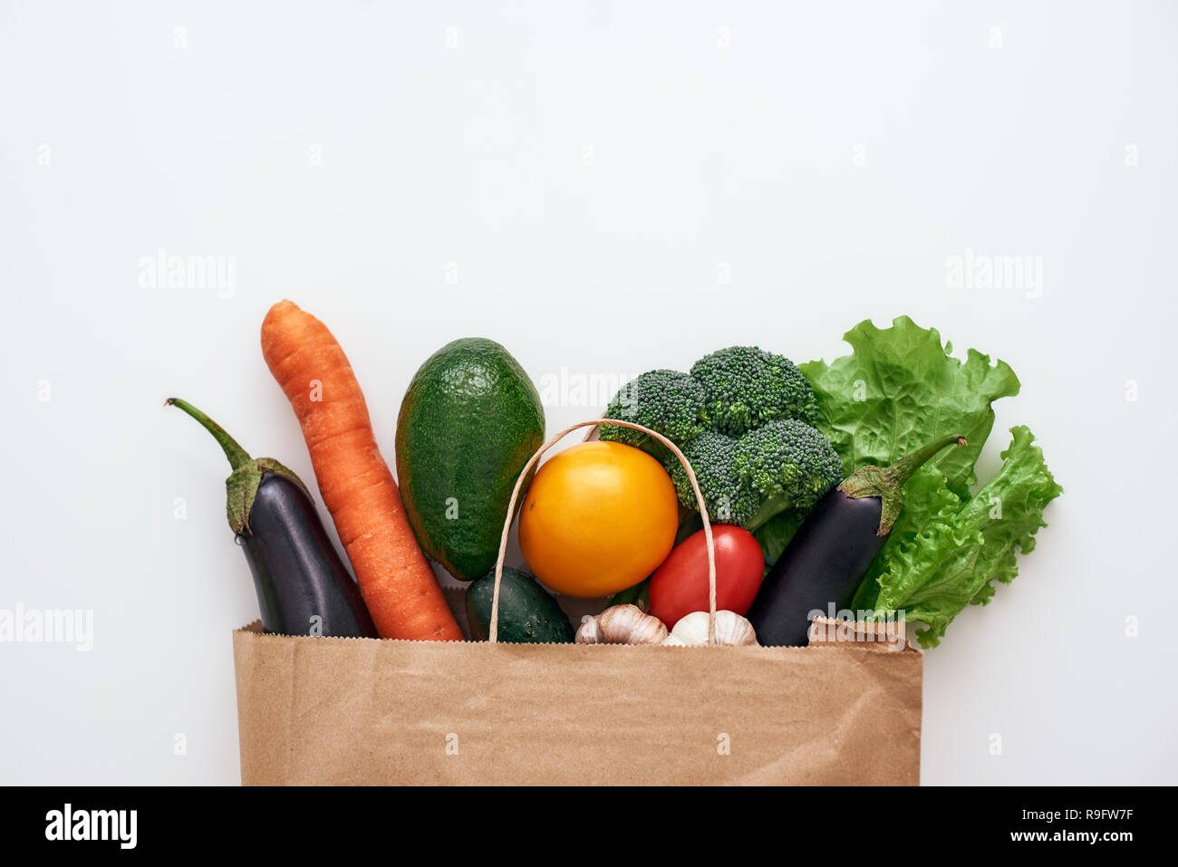 Ready to cook dinner. Cropped photo of fresh and bright vegetables from ...