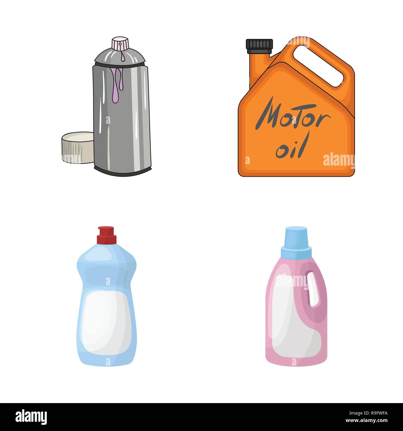Vector design of plastic and container icon. Set of plastic and ...