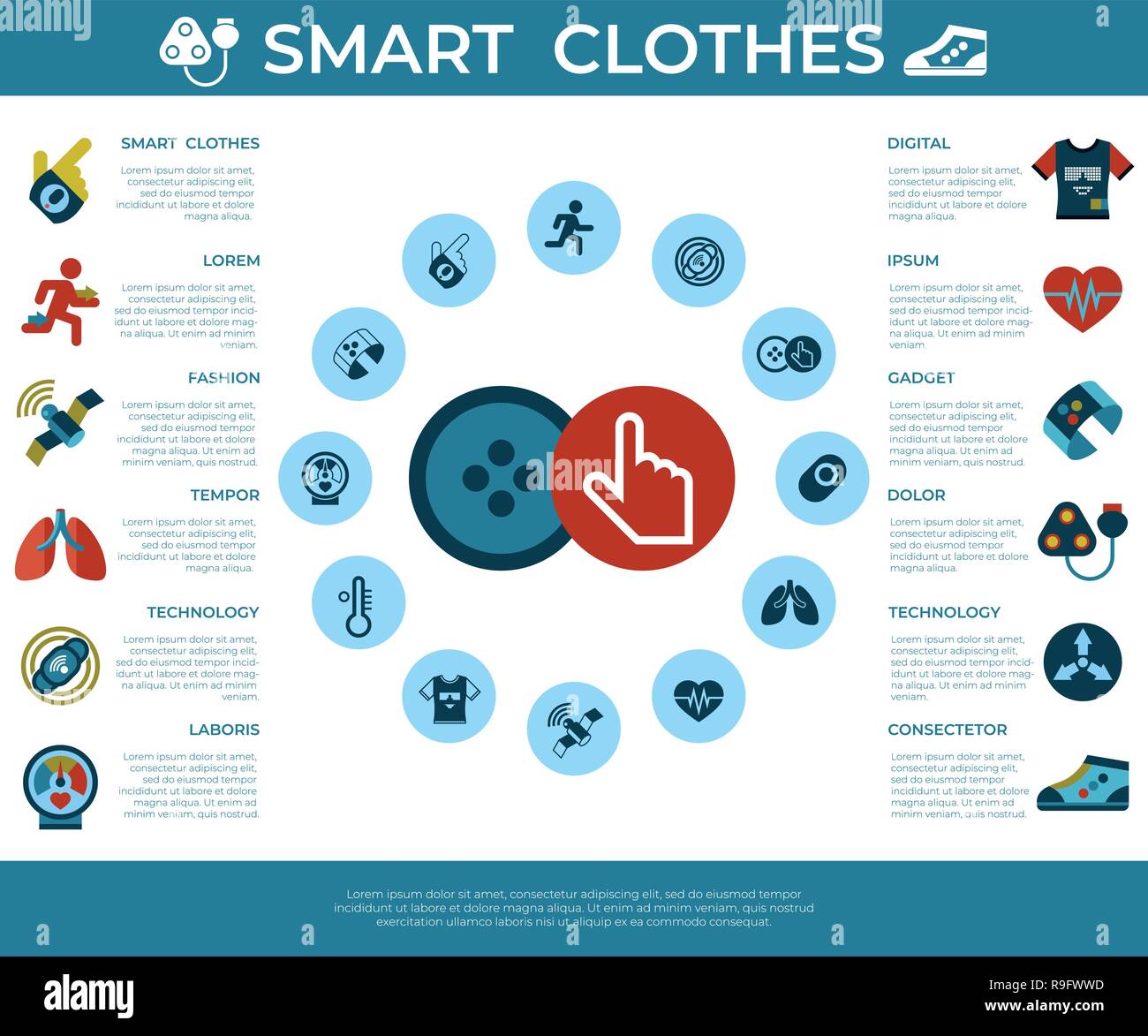 Wearable technology clothes Stock Vector Images - Alamy