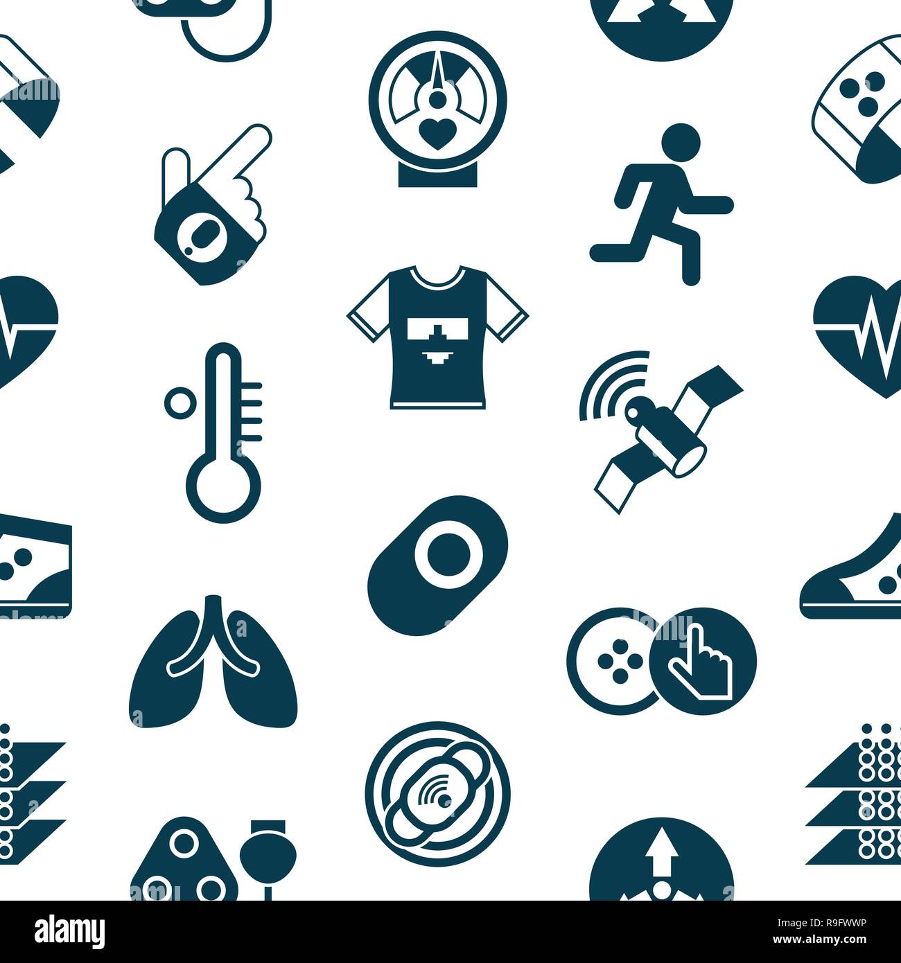 Digital vector smart clothes fashion gadget technology icons set ...