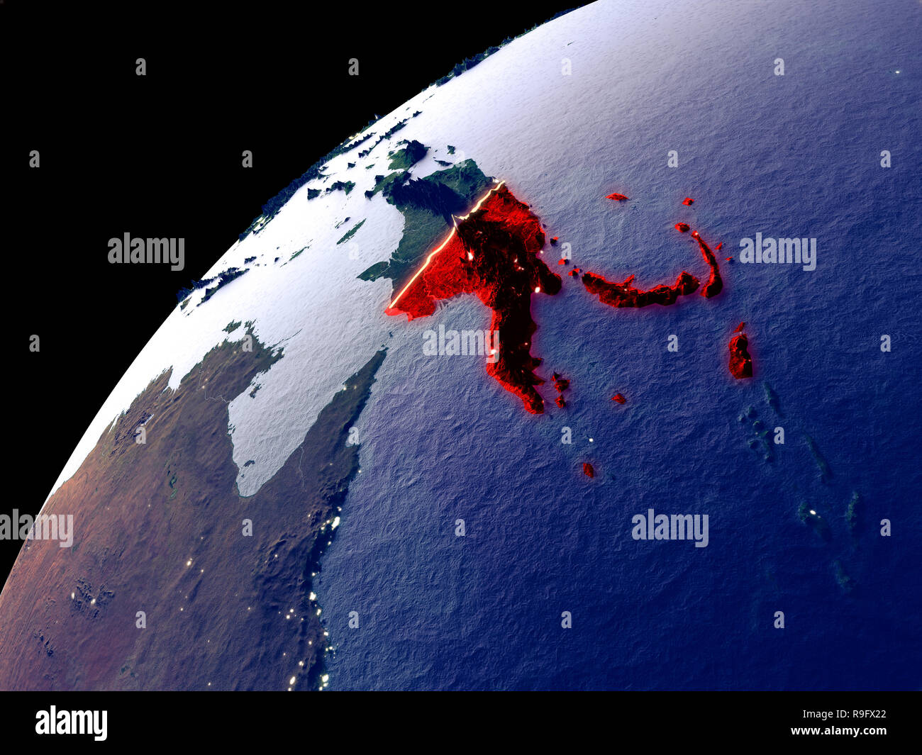 Satellite view papua new guinea hi-res stock photography and images - Alamy