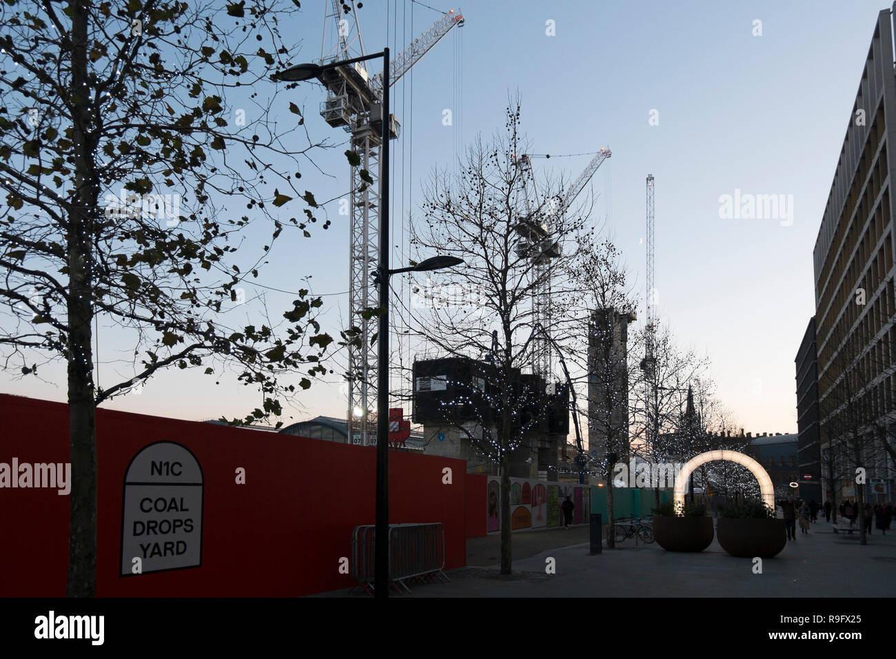Cranes building new developments at the new shopping district at King's ...