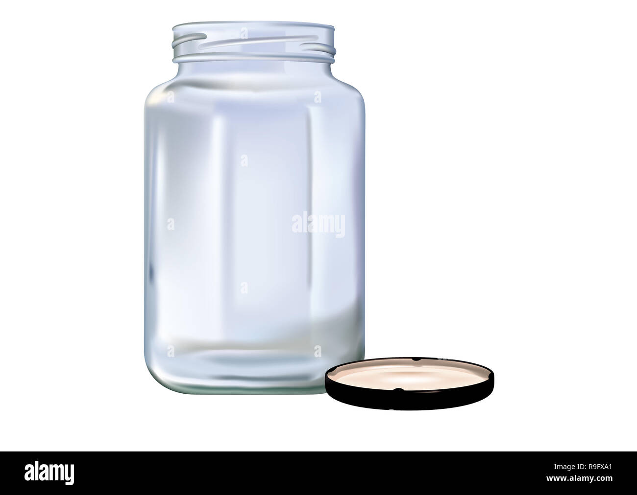 Glass airtight jar Cut Out Stock Images & Pictures - Alamy