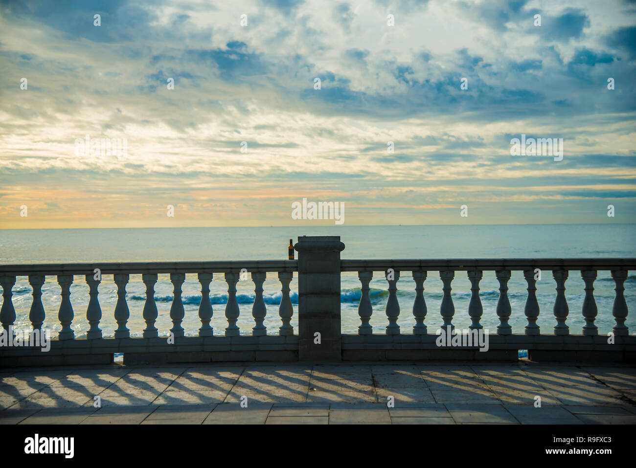 Spanish Beach Resort in Barcelona, Spain. Sitges area is known as a ...