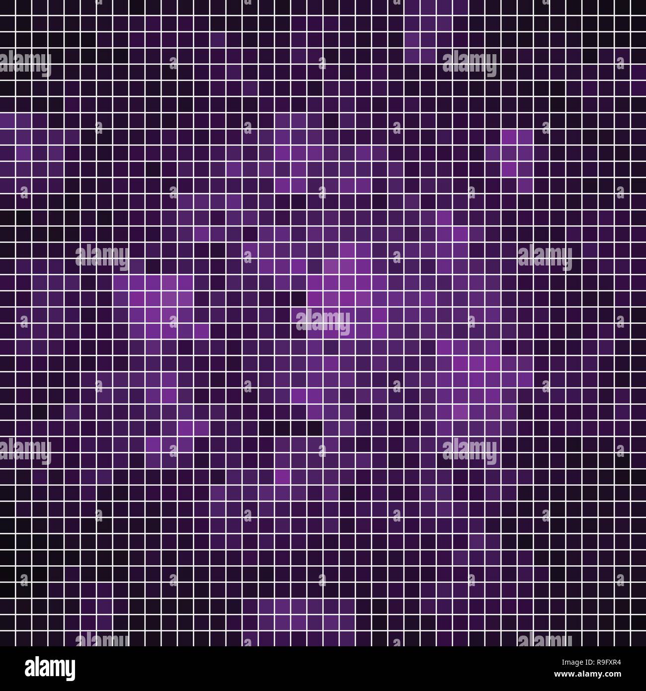 abstract vector square pixel mosaic background - purple and violet ...