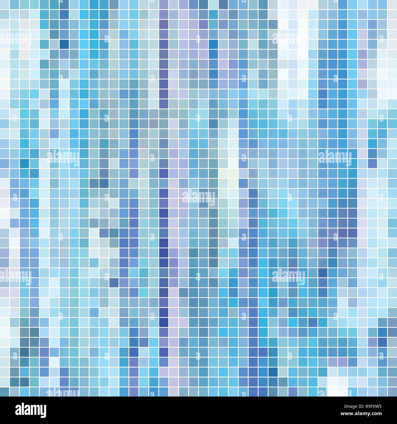 abstract vector square pixel mosaic background - light blue Stock ...