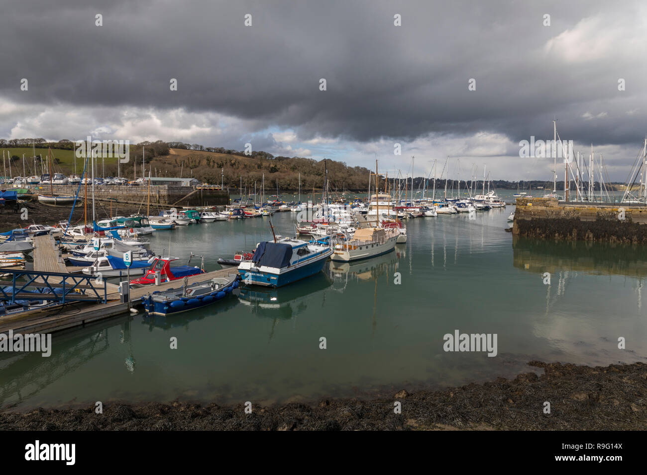 Mylor Harbour; Cornwall; UK Stock Photo - Alamy