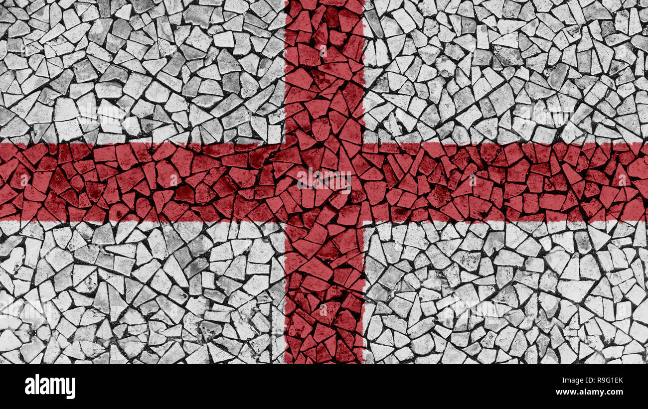 Mosaic Tiles Painting of England Flag, Background Texture Stock Photo ...