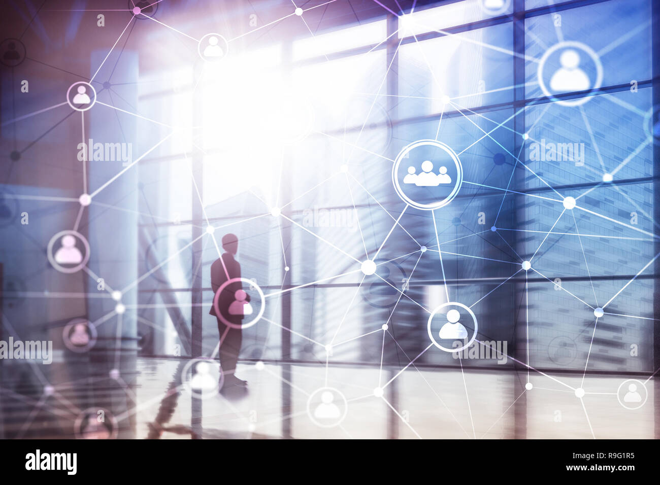 Double exposure people network structure HR - Human resources ...