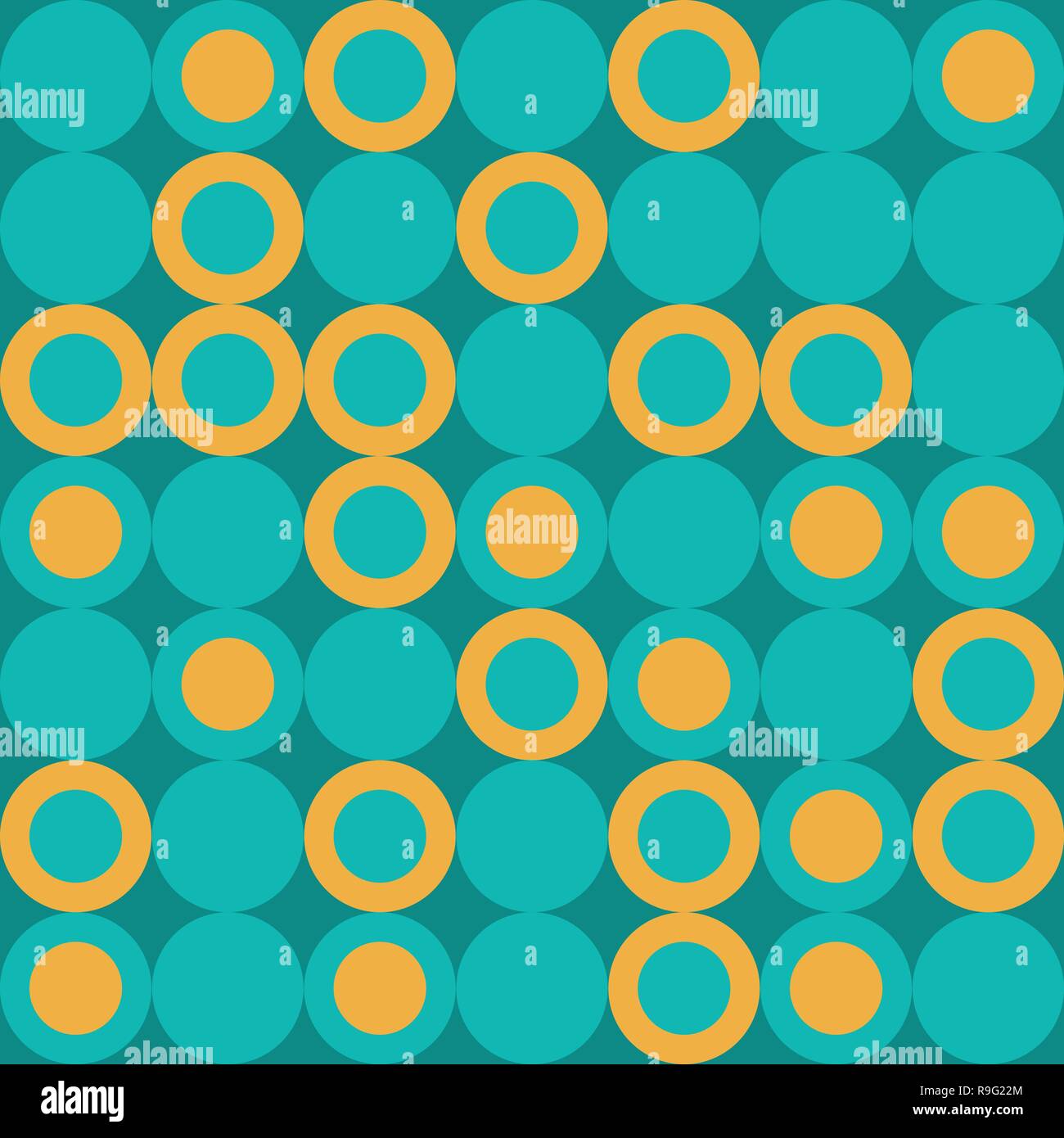 Vector Illustration: Seamless Retro Pattern with Big Yellow and ...