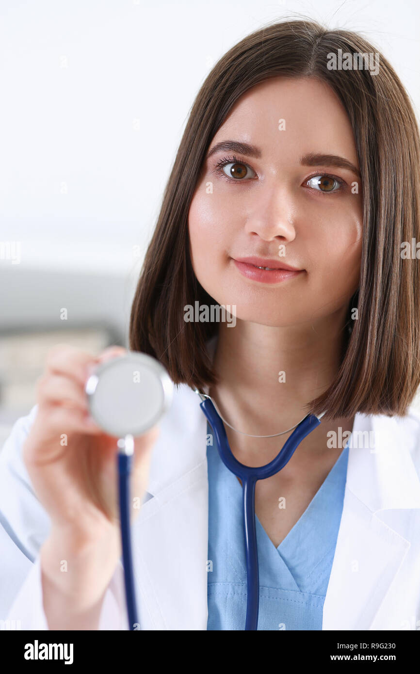 Female medicine doctor hand holding Stock Photo - Alamy