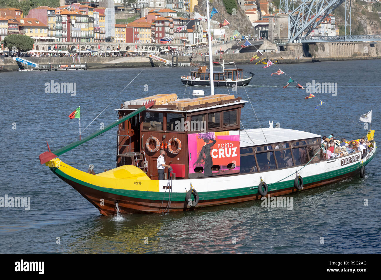 Porto/Portugal - 10/02/2018 : View of river Douro, with recreational ...