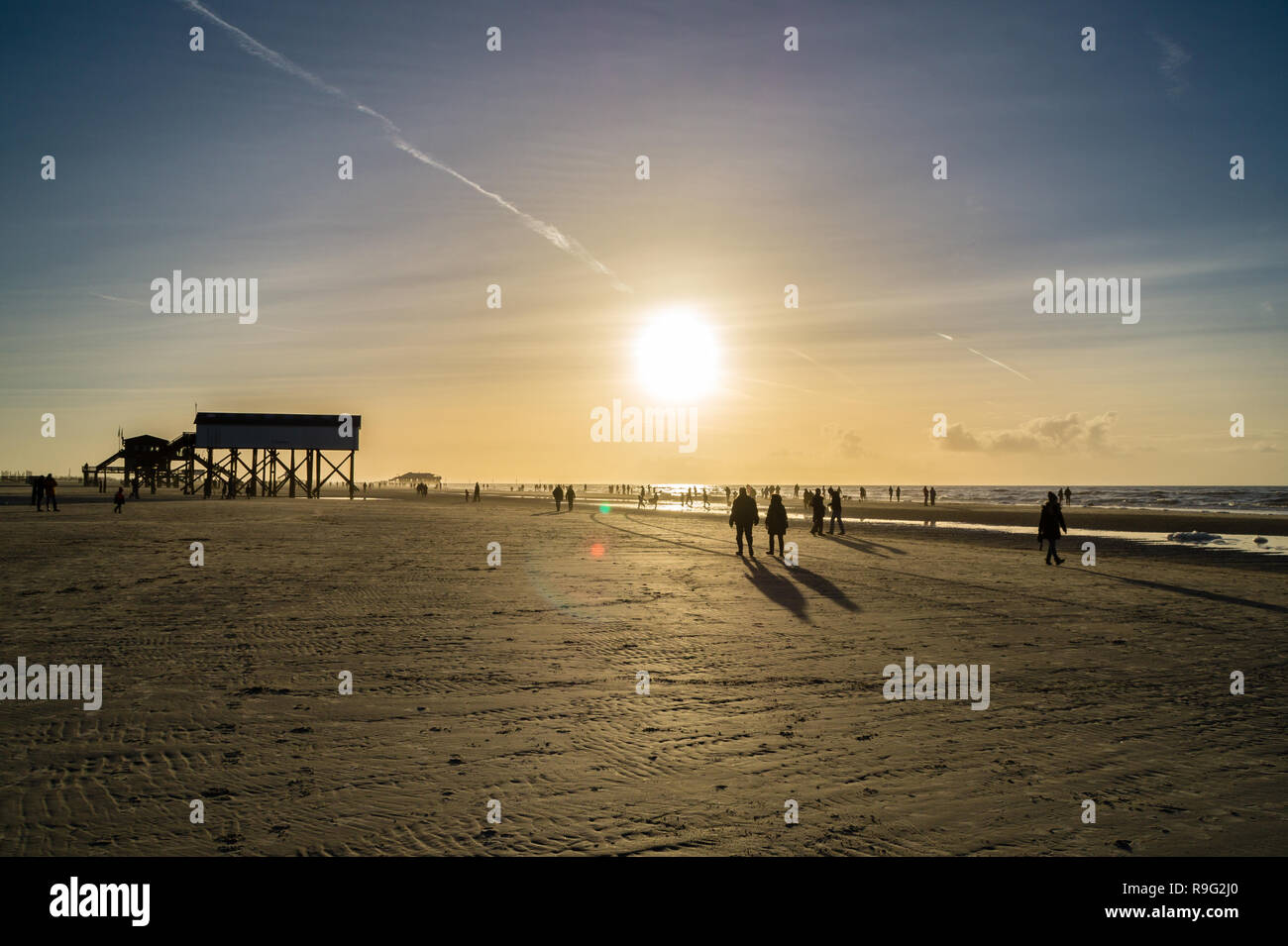 North Sea beach in Sankt Peter Ording Stock Photo - Alamy