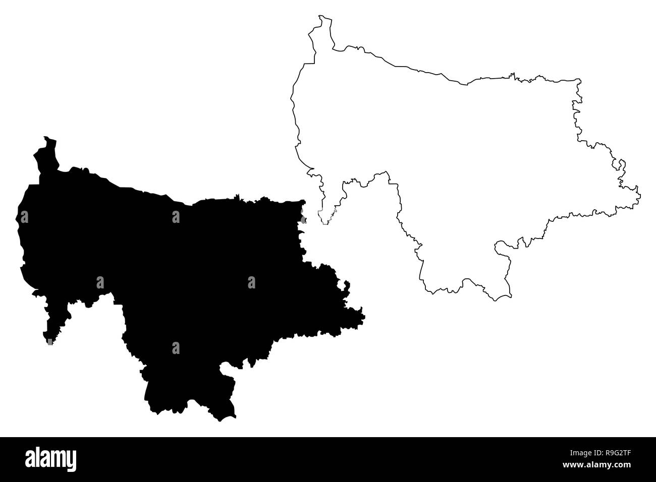 Mymensingh Division (Administrative Divisions of Bangladesh) map vector ...
