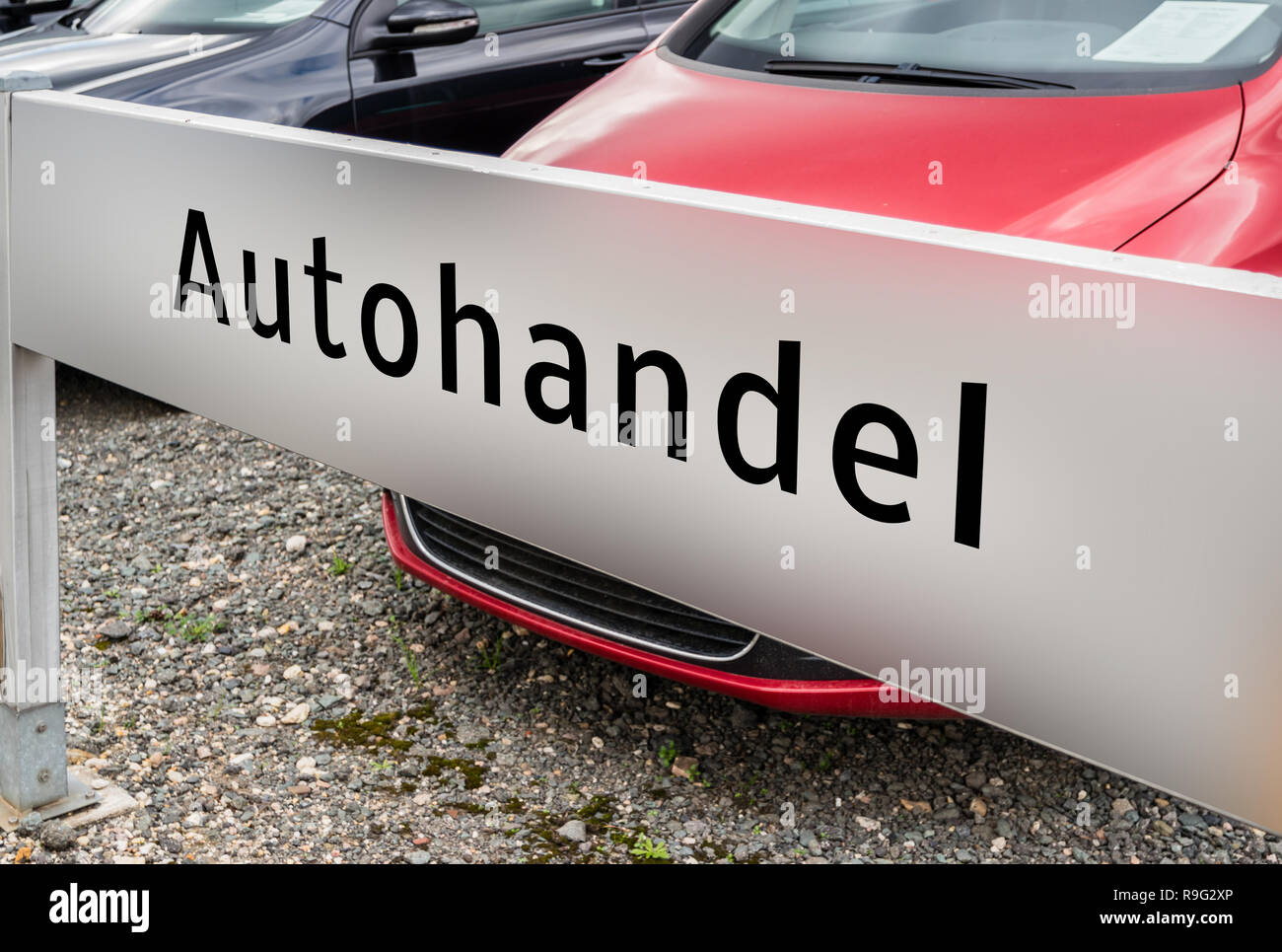 Car trade sign Stock Photo - Alamy