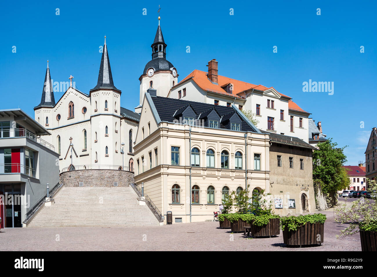 Pond place in Meerane Stock Photo - Alamy