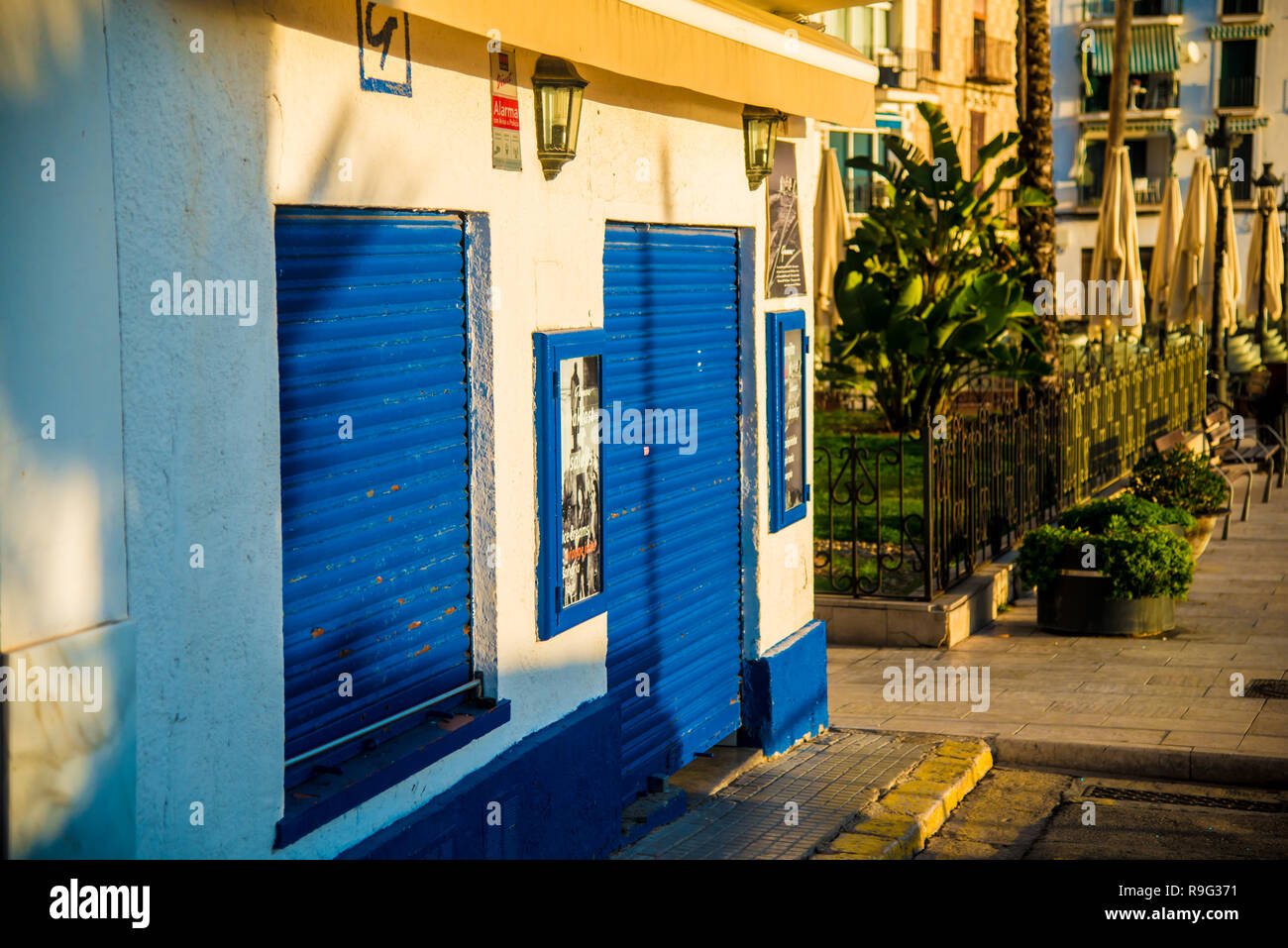 Spanish Beach Resort in Barcelona, Spain. Sitges area is known as a ...
