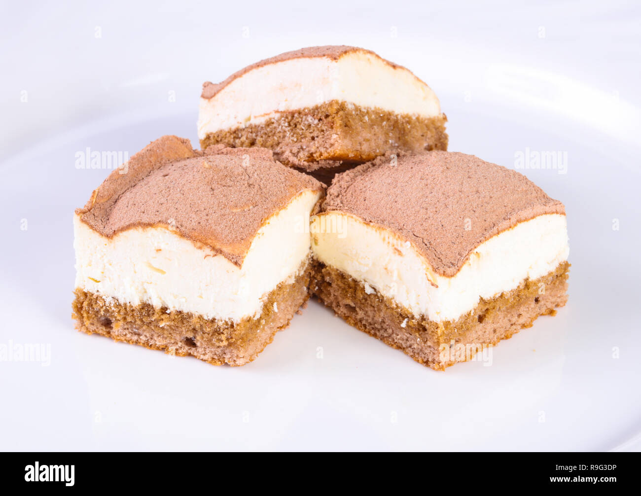 Sweet and fresh Cake with cream Stock Photo - Alamy