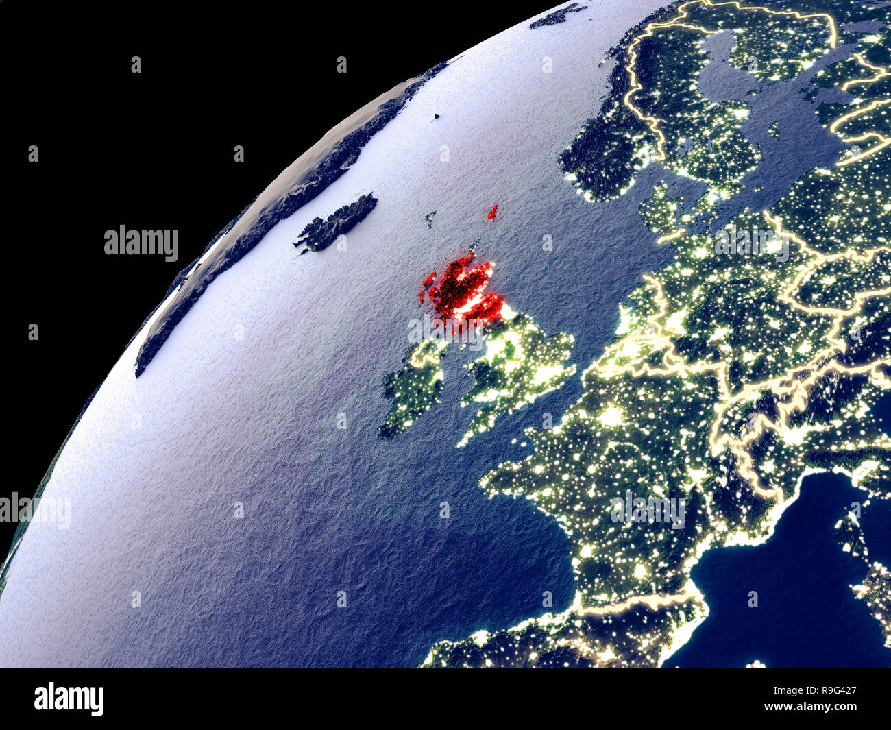 Satellite view scotland hi-res stock photography and images - Alamy