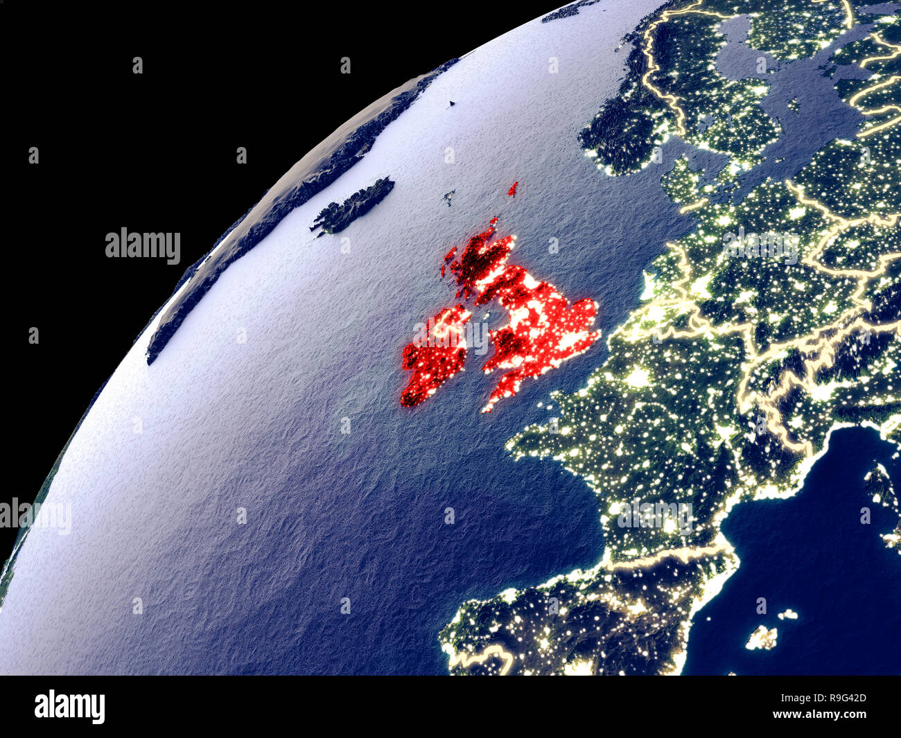 Great Britain Satellite View High Resolution Stock Photography and ...