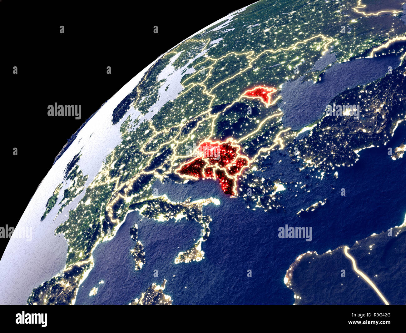 Cefta countries on globe hi-res stock photography and images - Alamy