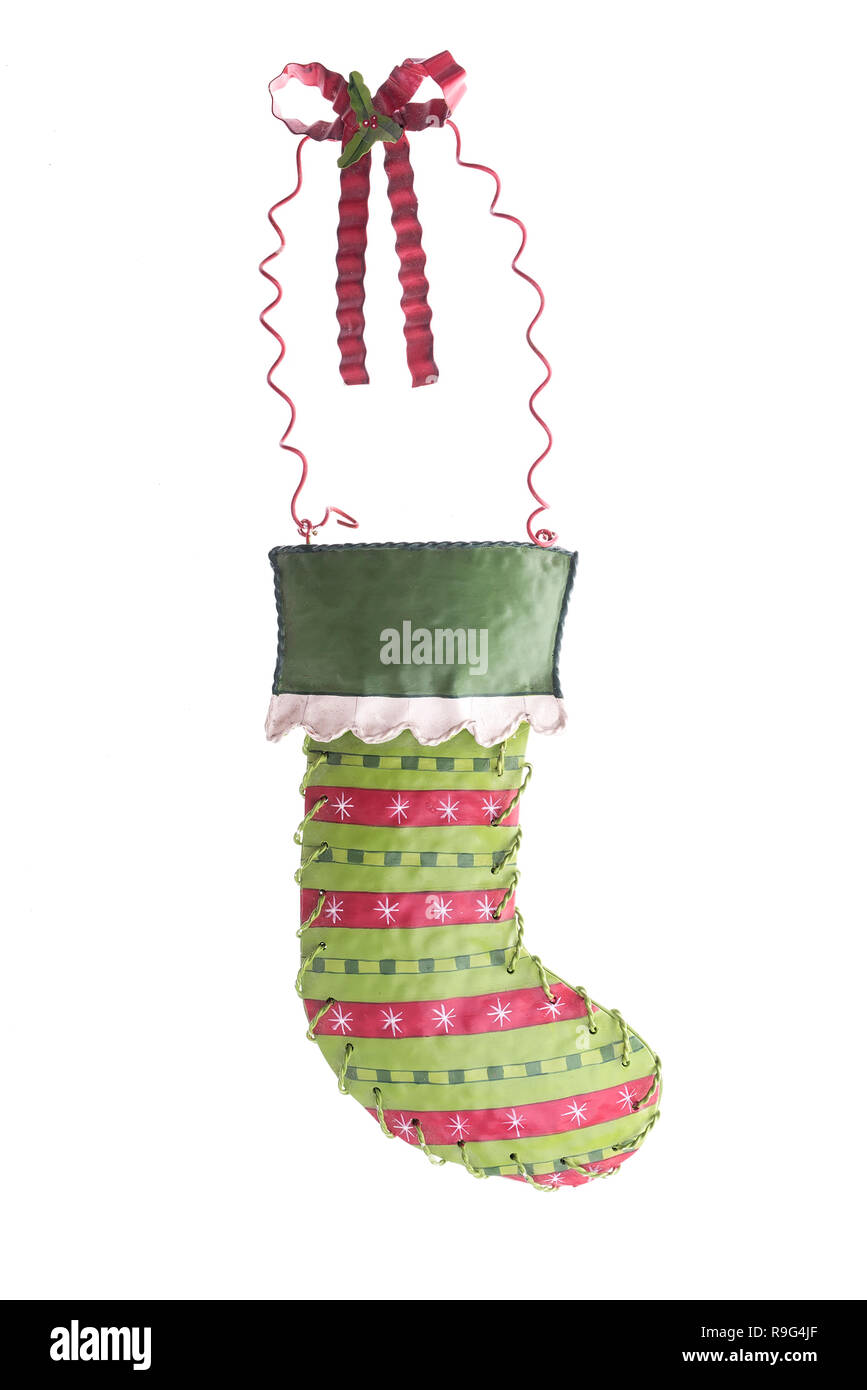 metal stocking isolated on white background Stock Photo - Alamy