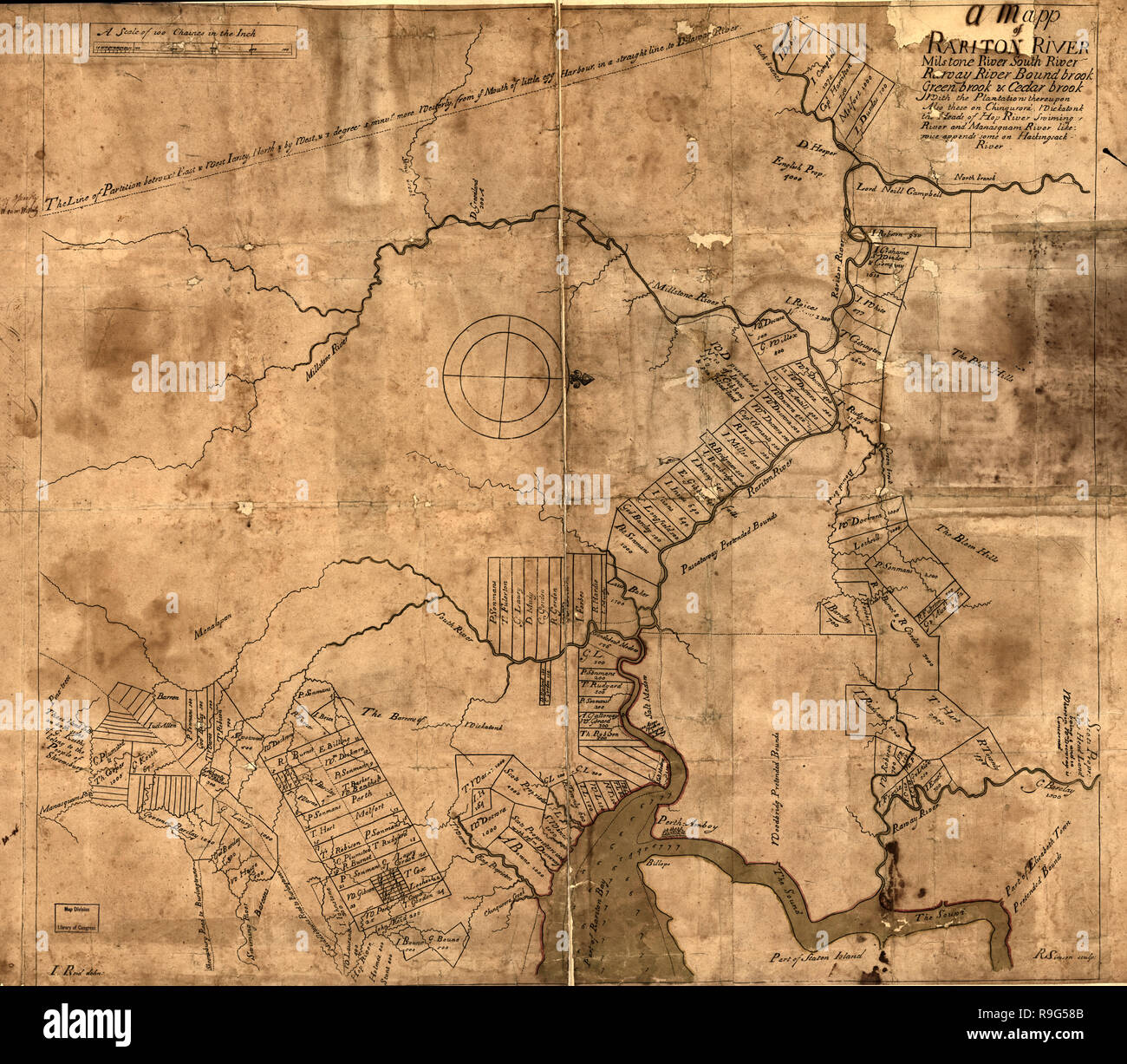 Millstone Map A Map Of Rariton (Raritan)River, Milstone (Millstone)
