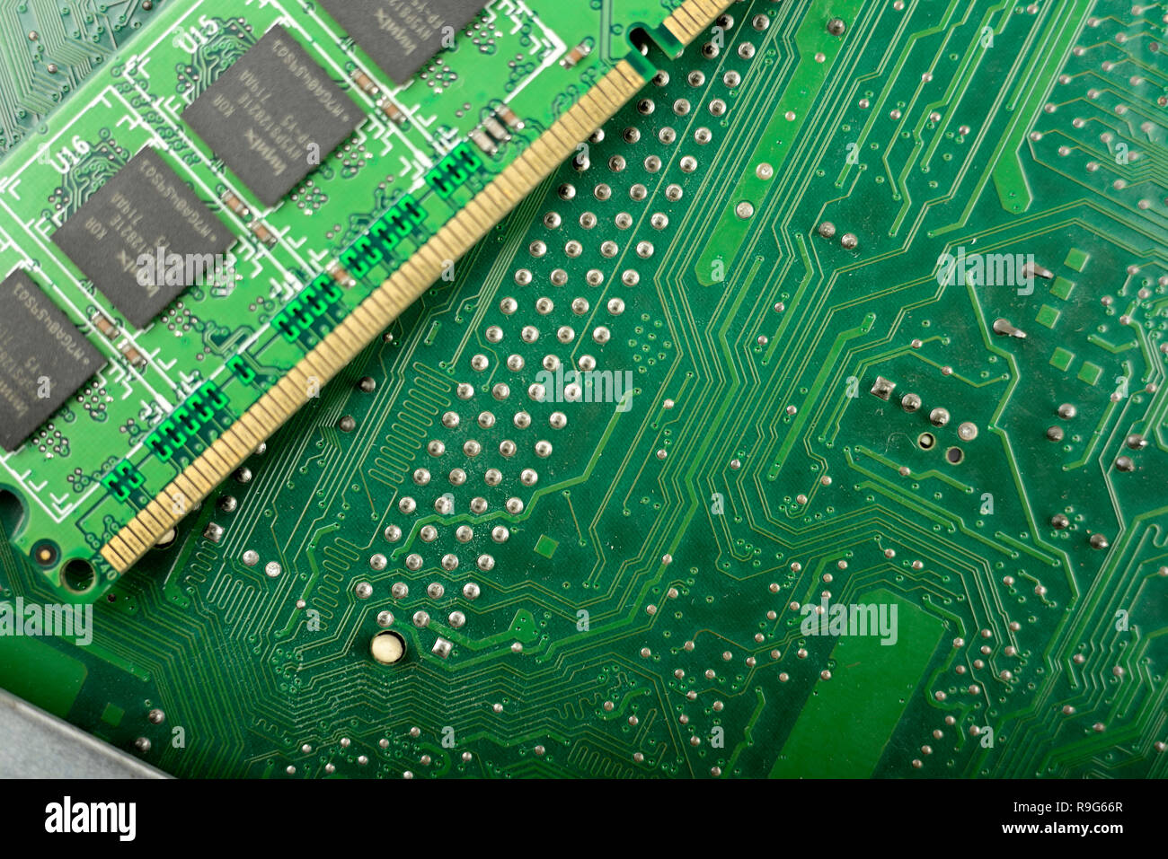 Close-up of Micro electric circuit of computer motherboard Stock Photo ...