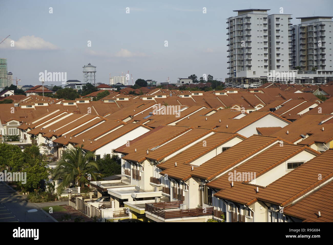 tiled brick roof of residential houses in Malaysia Stock Photo - Alamy