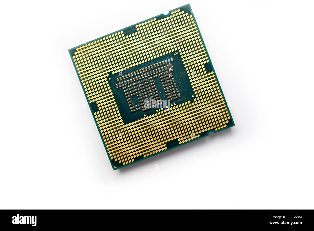 Computer processor on isolated white background Stock Photo - Alamy