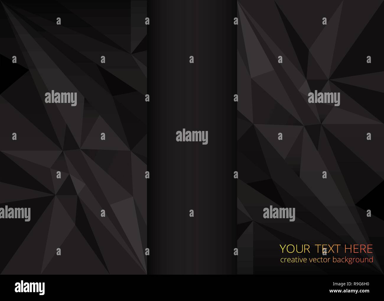 Low poly black dark-grey abstract background, polygonal shapes ...