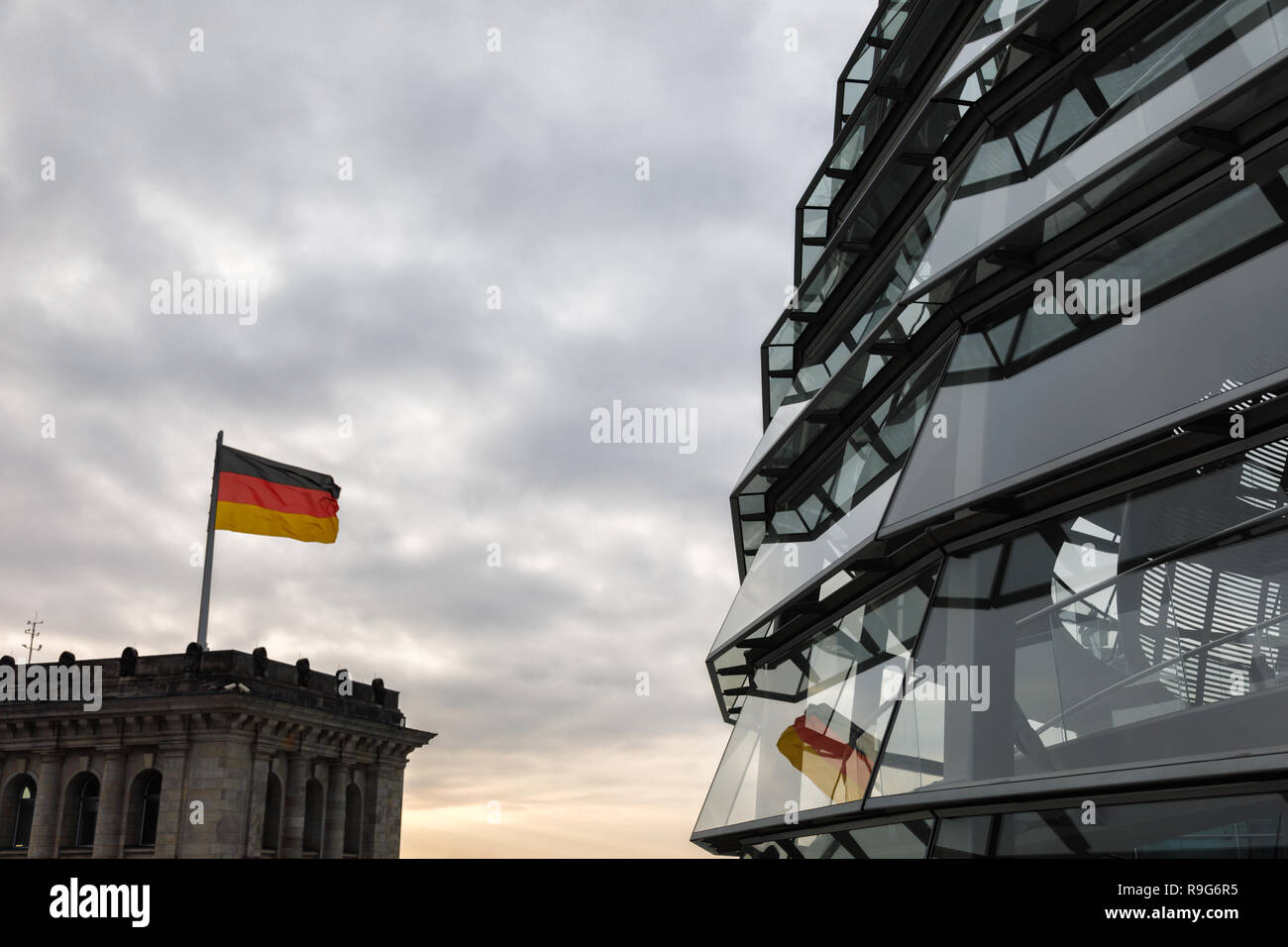 Glass dome on the top of Reichstag Building, a seat of the German ...