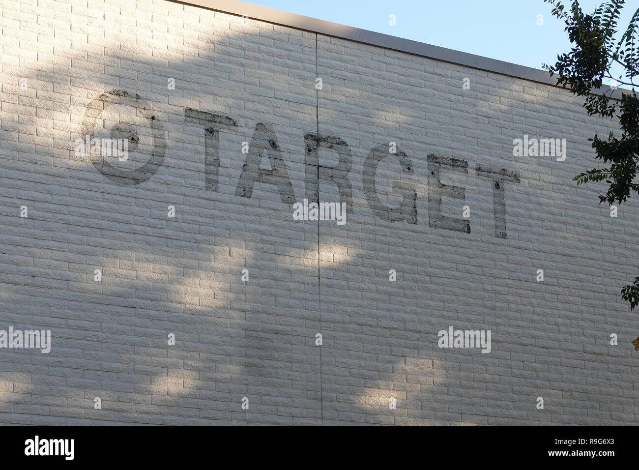 Los Angeles, CA / USA - Oct. 24, 2018: Remnants of signage removed from ...
