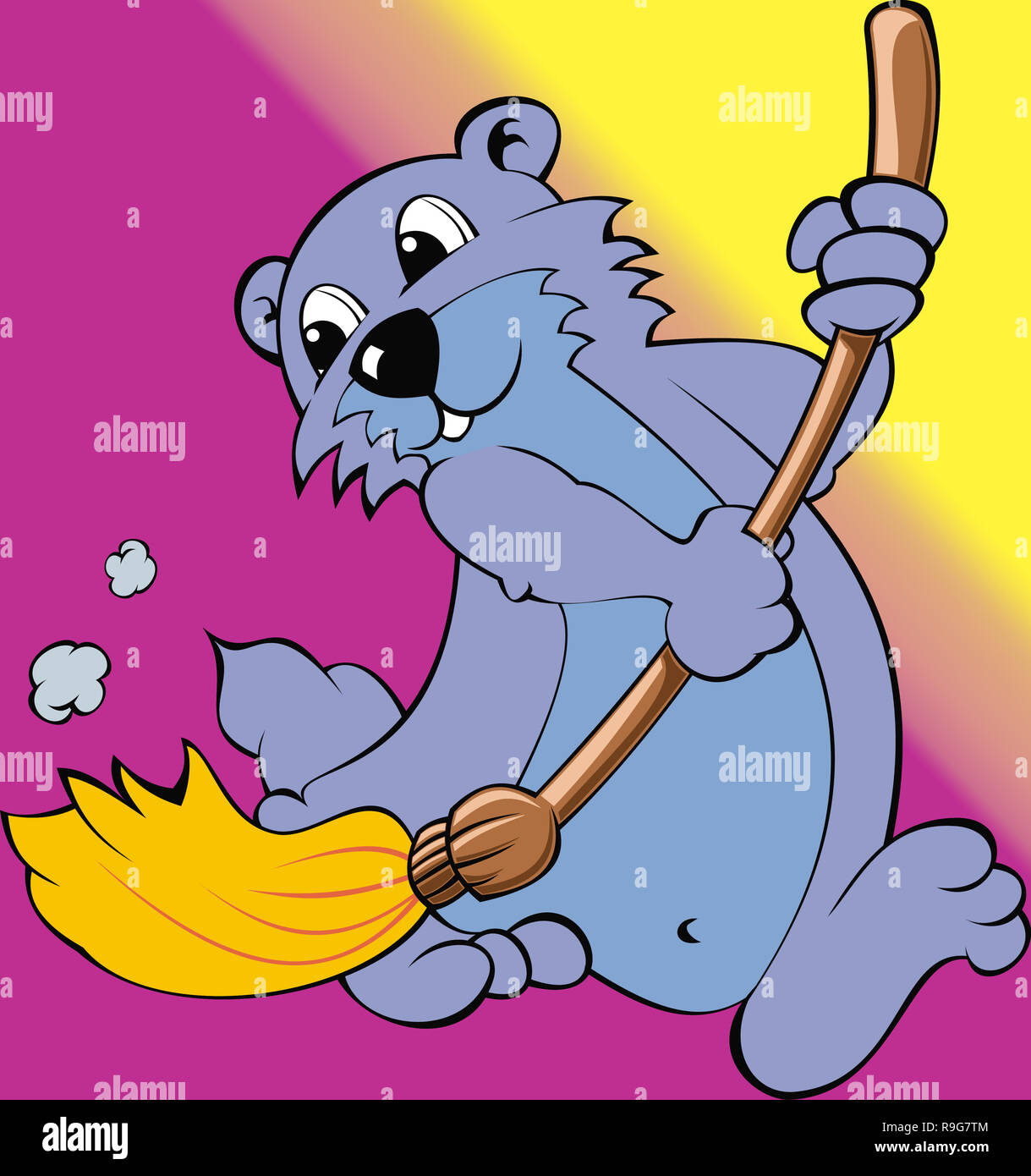 Sweeper cartoon hi-res stock photography and images - Alamy
