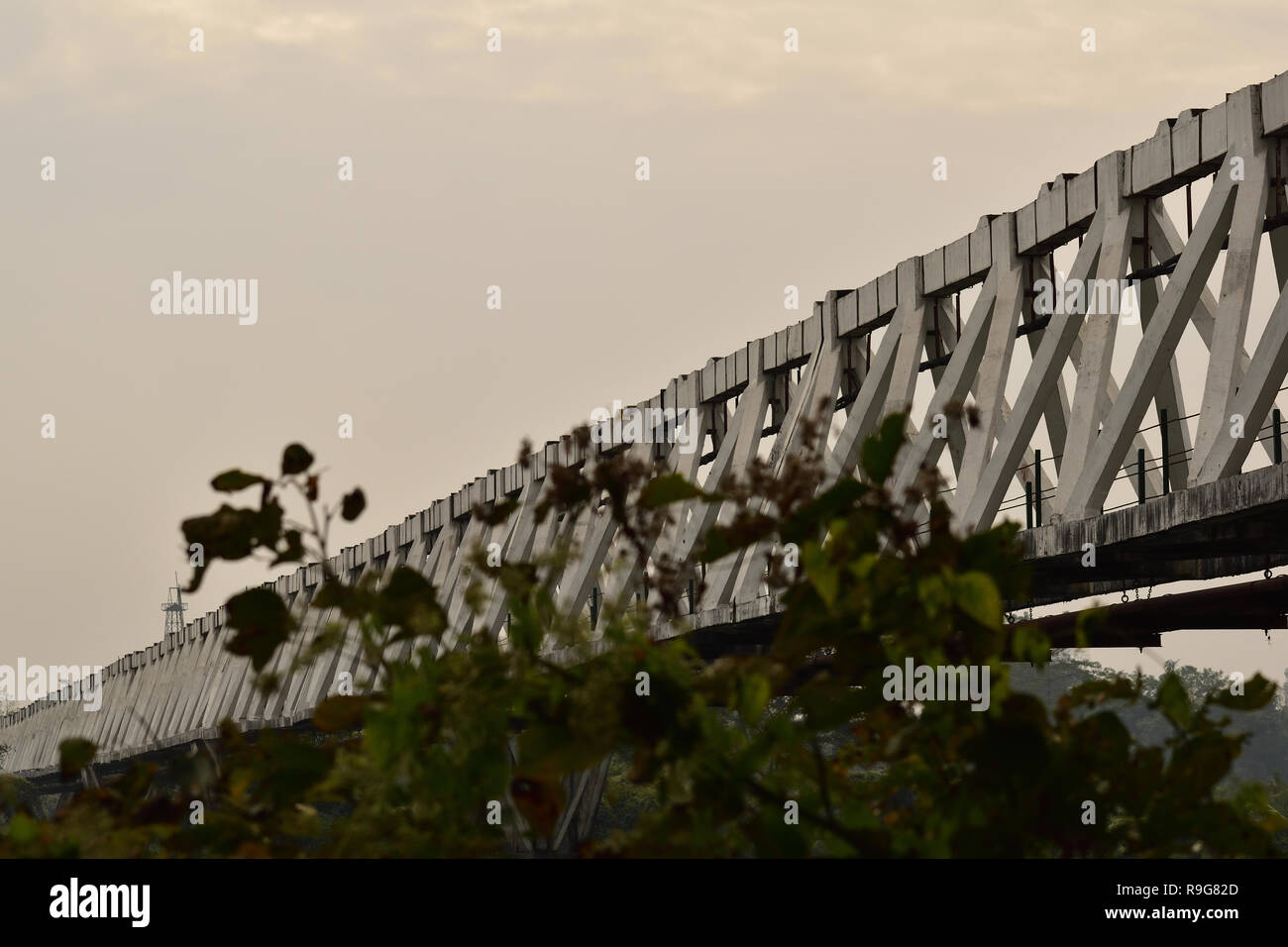 A beautiful bridge name "Gabharu Bridge" in Assam,India Stock Photo - Alamy
