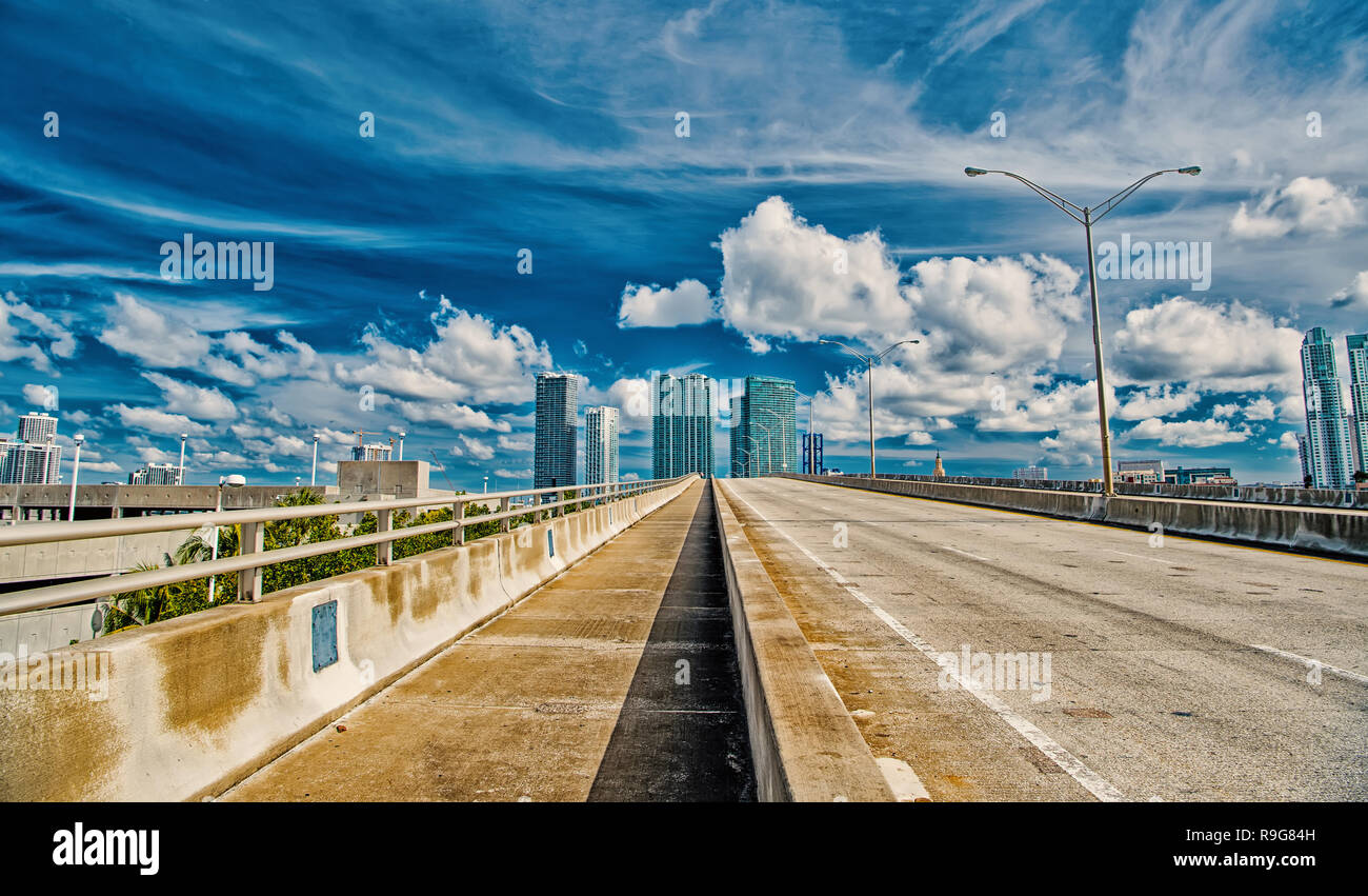 miami highway or public road roadway for transport vehicles and urban ...