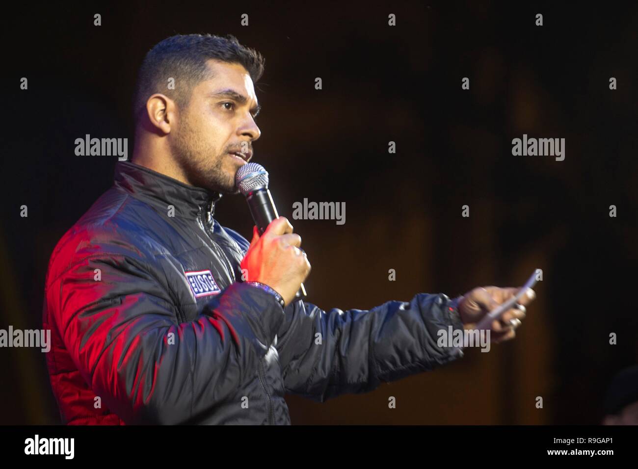 Manama, Bahrain. 21st Dec, 2018. Actor Wilmer Valderrama takes part in ...