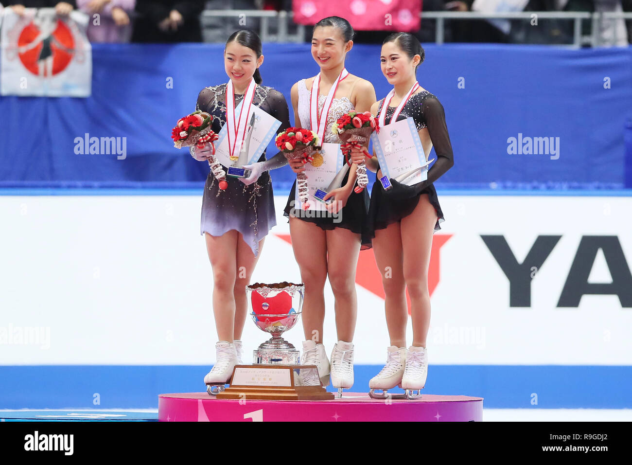 L R Rika Kihira Kaori Sakamoto Satoko Miyahara December 23 2018