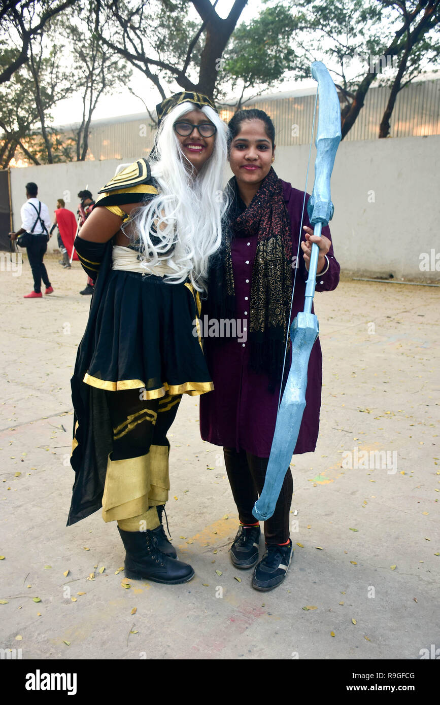 Cosplayers seen posing for a photo during the second day of the 8th ...