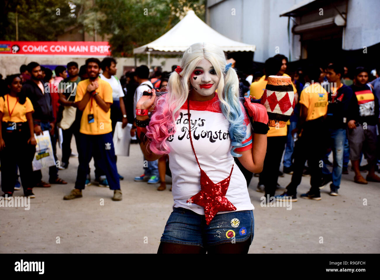 A Cosplayer seen posing for a photo during the second day of the 8th ...