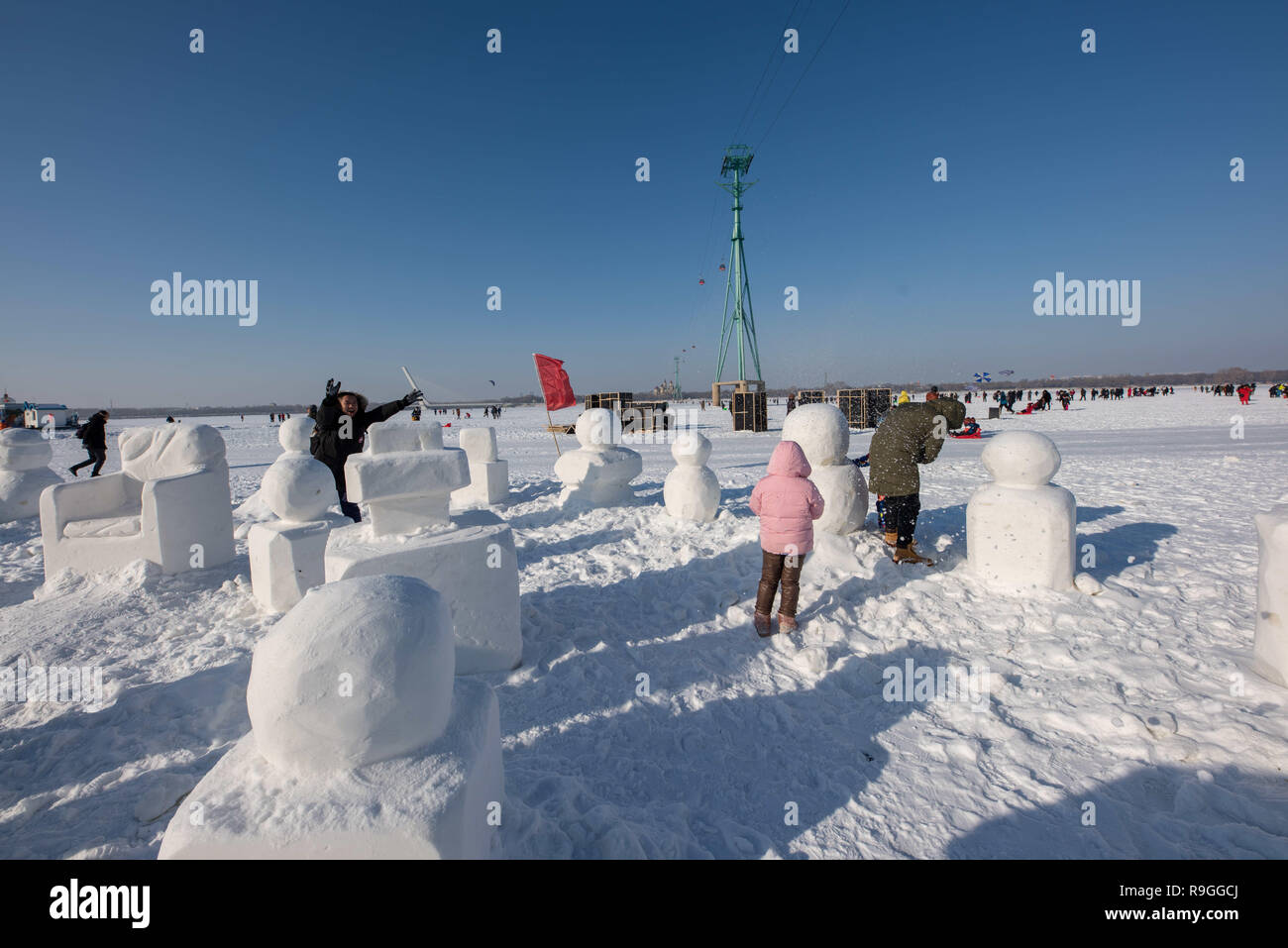Harbin, Harbin, China. 24th Dec, 2018. Harbin, CHINA-People make 2,019 ...