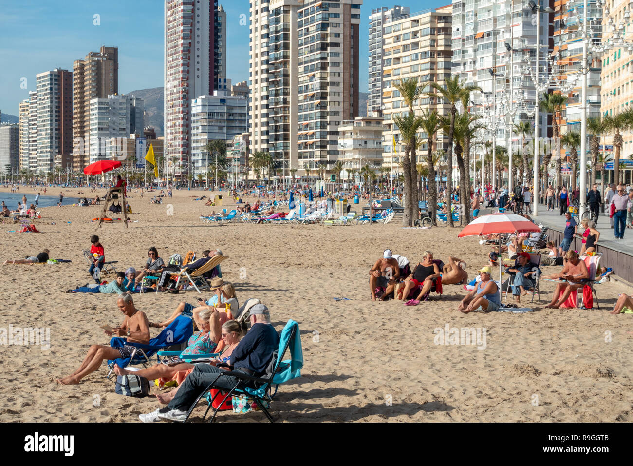 Benidorm, Costa Blanca, Spain, 24th December 2018. British ...