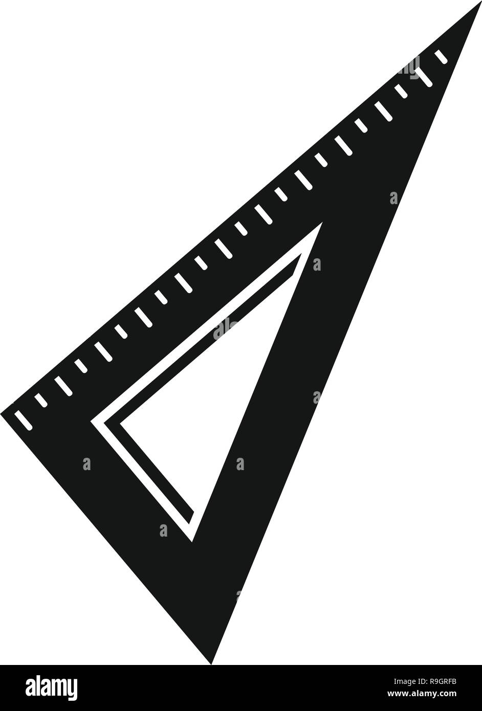 Angle ruler icon. Simple illustration of angle ruler vector icon for ...