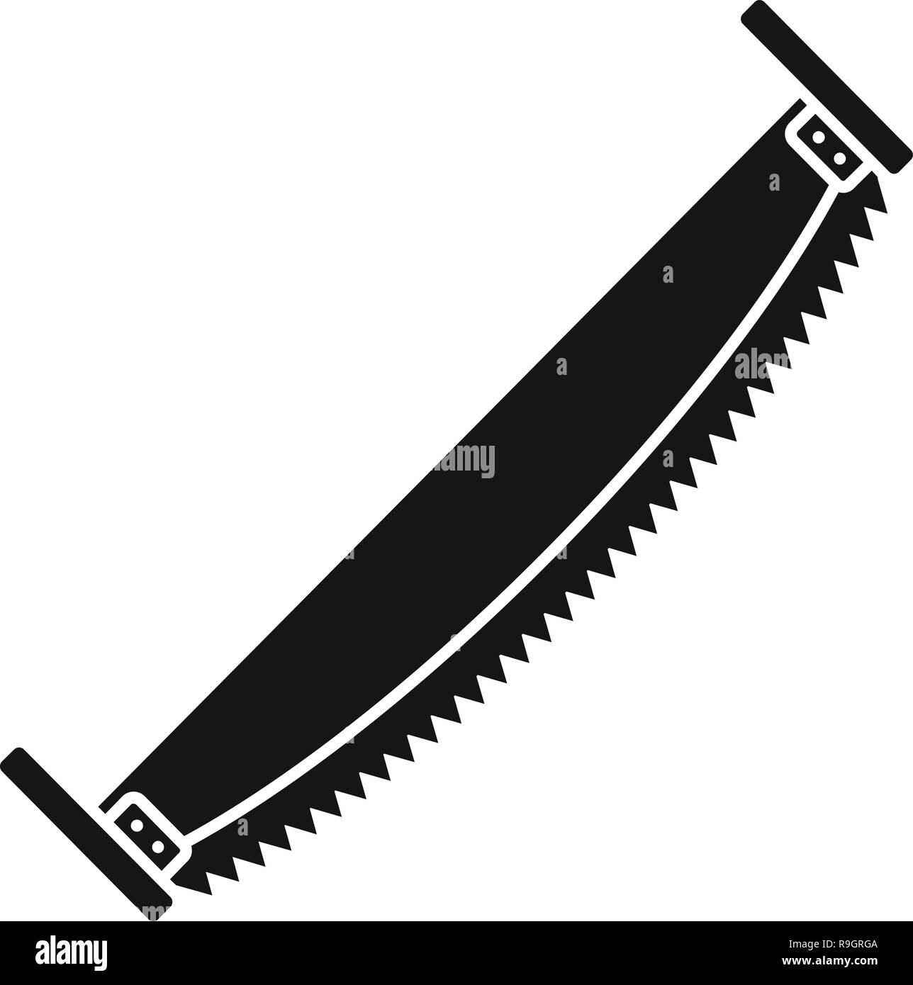 Saw two hand icon. Simple illustration of saw two hand vector icon for ...
