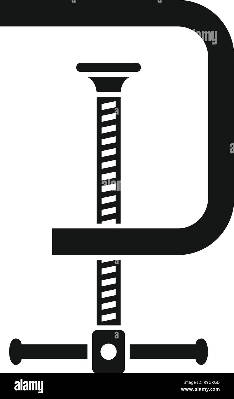 Metal clamp icon. Simple illustration of metal clamp vector icon for ...