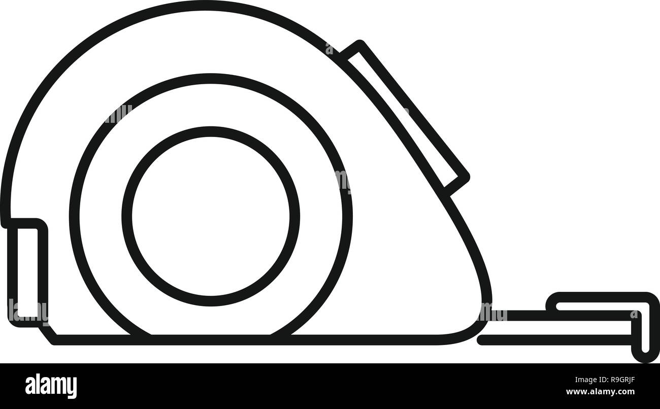 Measuring tape icon. Outline measuring tape vector icon for web design ...